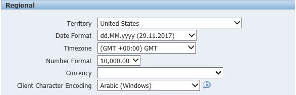 arabic character set | DBA