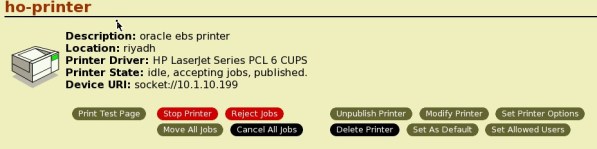 Printer setup for Oracle EBS r12 | DBA